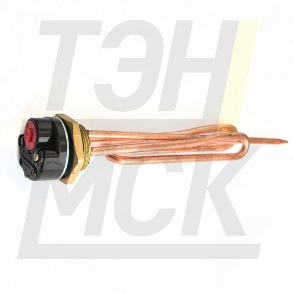 Комплект ТЭН 2,5 кВт (2500 Вт) RCT, резьбовой 42 мм для Ariston, De Luxe, Real, Thermex, под анод М6 с терморегулятором и прокладкой, Р60303