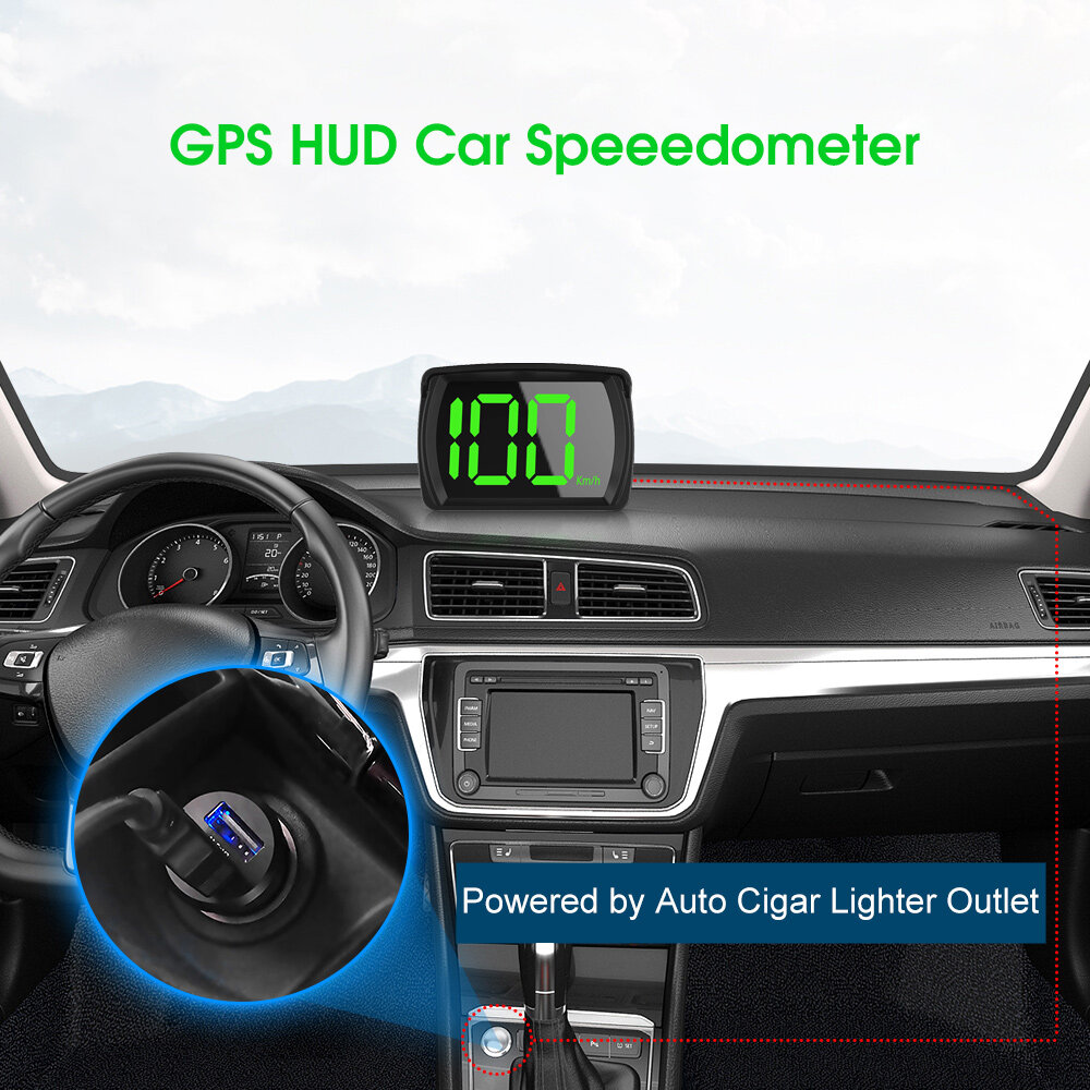 HUD цифровой измеритель скорости для авто гаджеты GPS спидометр дисплей универсальный