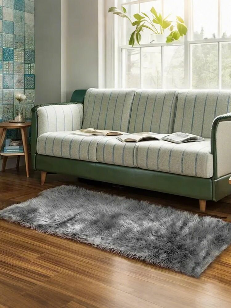 Ковер, натуральный, искусственный, овечья шерсть, антискользящий, для дома