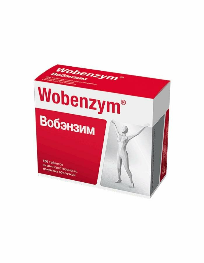 Вобэнзим, таблетки покрыт. плен. об. кишечнорастворимые, 100 шт.
