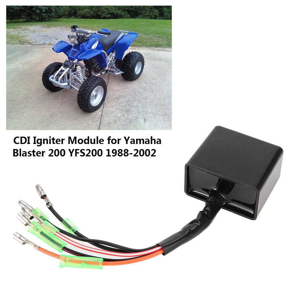 Модуль зажигания CDI для Yamaha Blaster 200 YFS200 1988-2002, черный цвет, материал ABS, размер как на изображении, вес упаковки около 107 г, 1 шт в упаковке