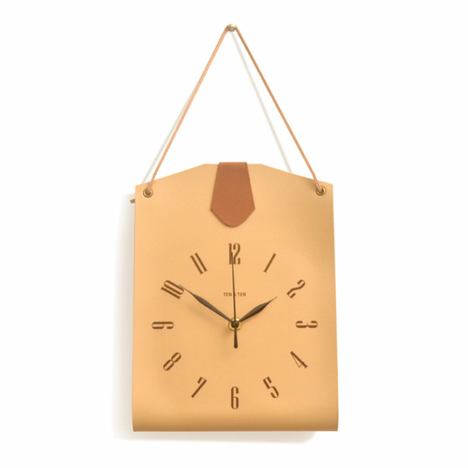 Винтажные настенные часы из натуральной кожи