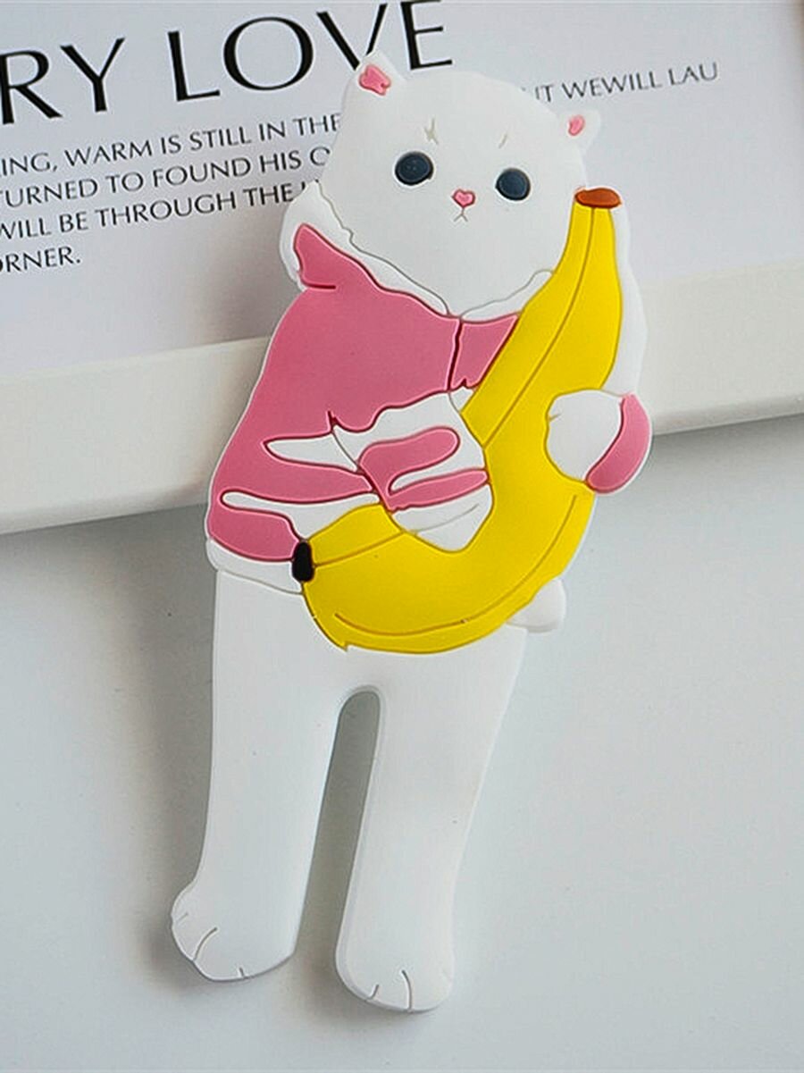 Магнит котик Банан, держатель для ключей, мелочей