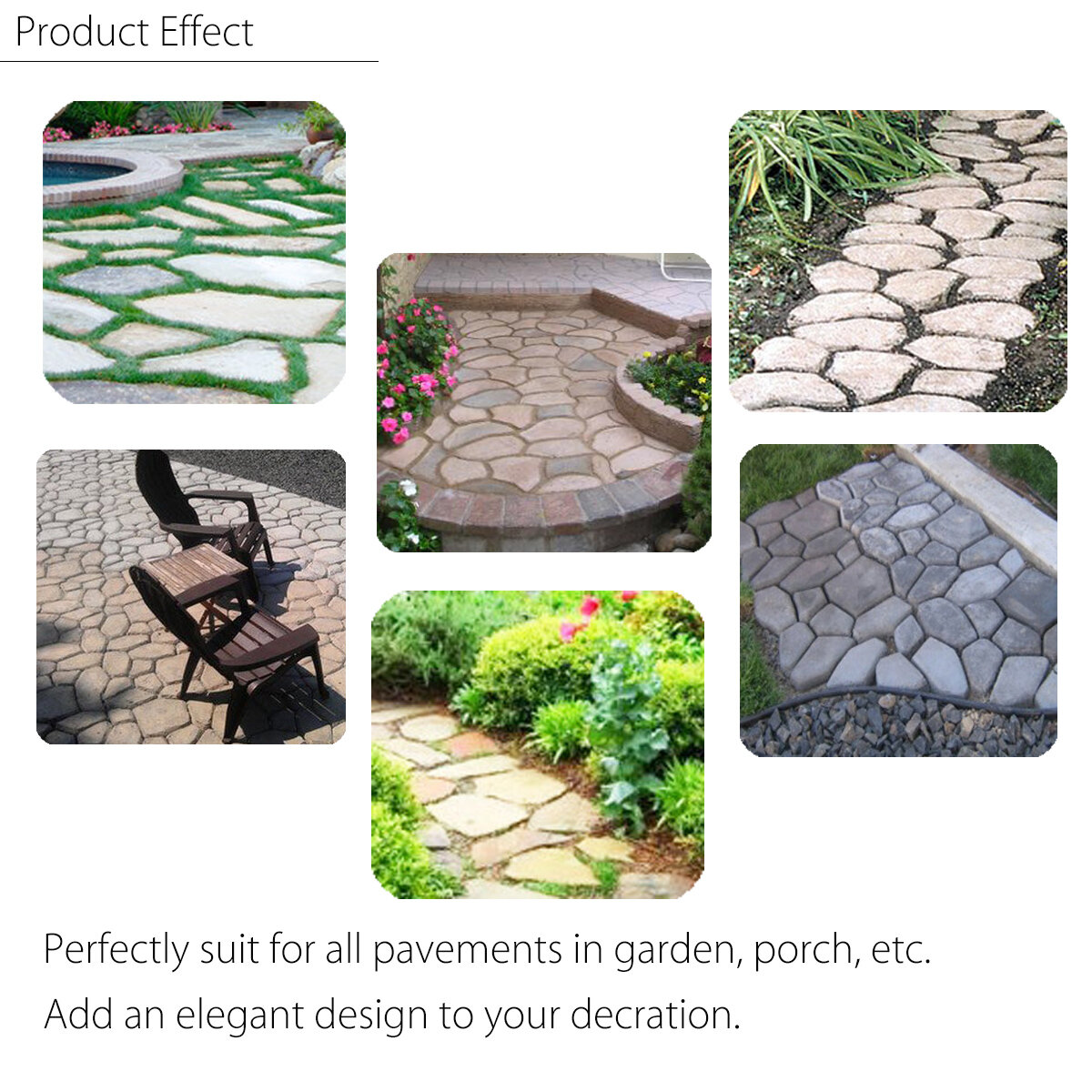 Инструмент DIY Подъездная дорога Мощение Тротуарная плитка Форма Бетон Шаги Форма для тротуара