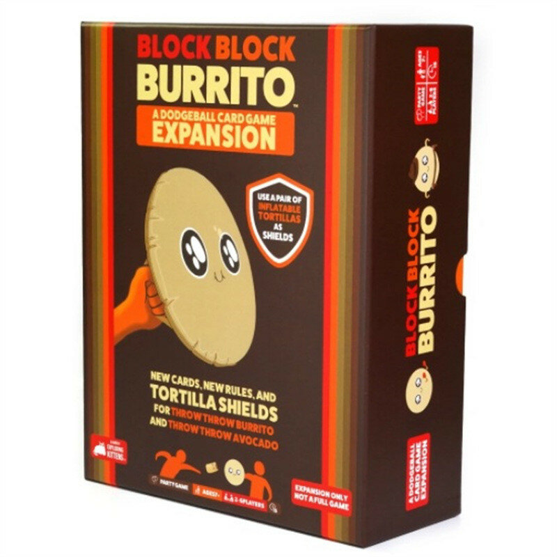 Игра карточная Throw Throw Burrito с ярким дизайном блока-буррито для всех