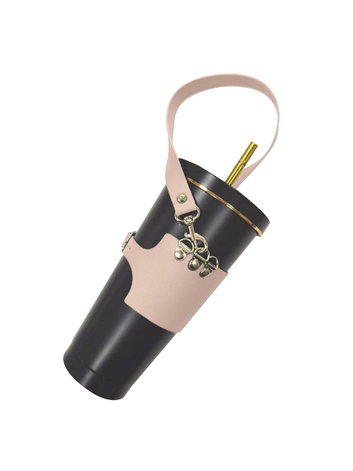 Adjustable PU Cup Sleeve Stylish PU Cup Sleeve Portable Drinkware Accessory PU Material for Summer Outdoor Activities