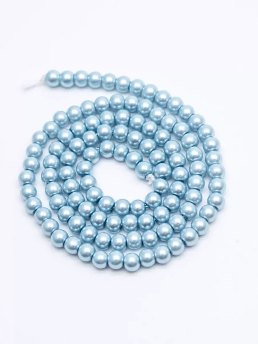 1258 Майорка голубого цвета для милых украшений 4мм 1нить A+