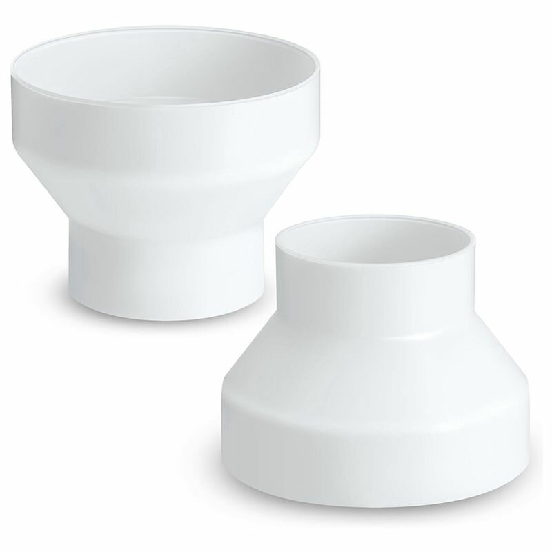 2 шт, переходник для воздуховода от 6 до 4 дюймов, из АБС-пластика, или вентилятора осушителя, соединитель трубы , белый