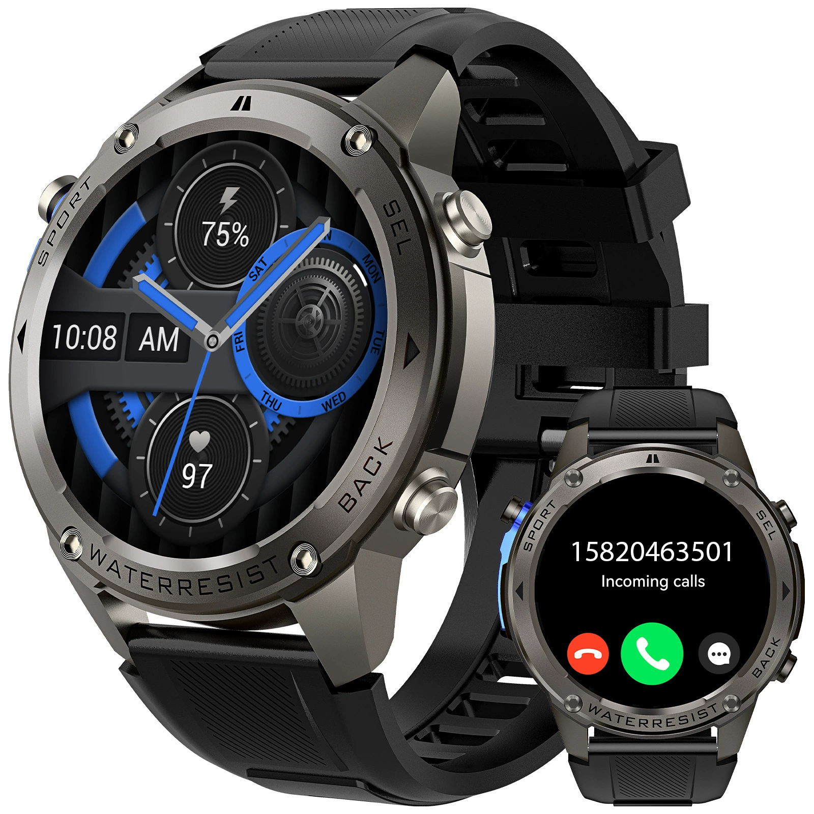 Умные часы с GPS, 5ATM, длительное время автономной работы