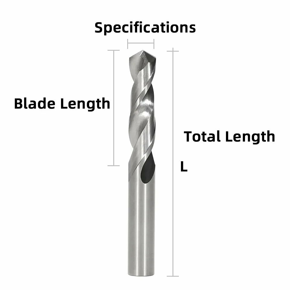Сверла из карбида вольфрама LOCO HRC50 ° Сверла по металлу с флейтой для жесткой металлообработки, токарный станок с ЧПУ, сверлильный инструмент по стали 0,5-20,0 мм