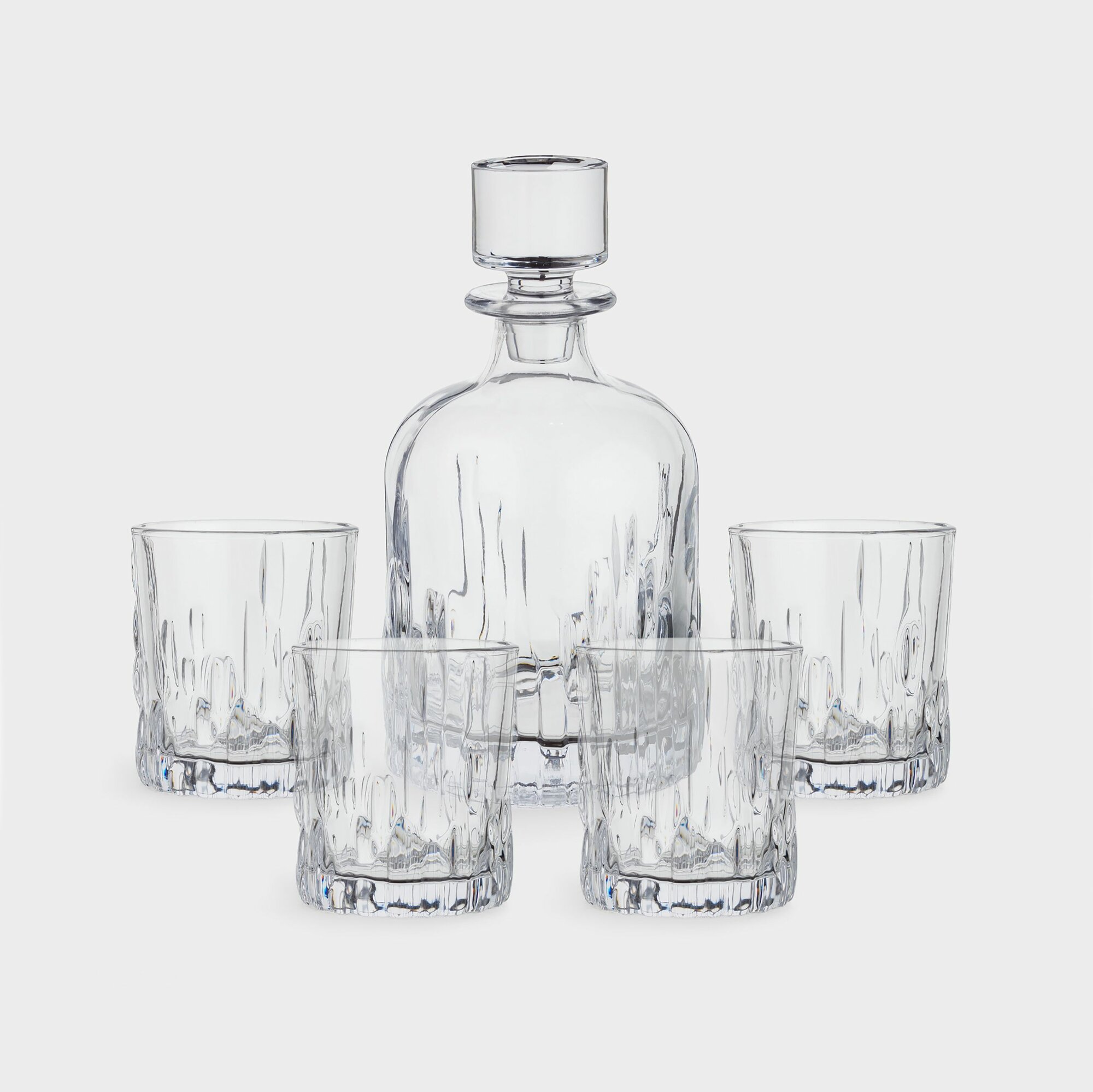 Набор для виски, 4 перс, 5 пр, графин/стаканы, стекло Р, Harbor