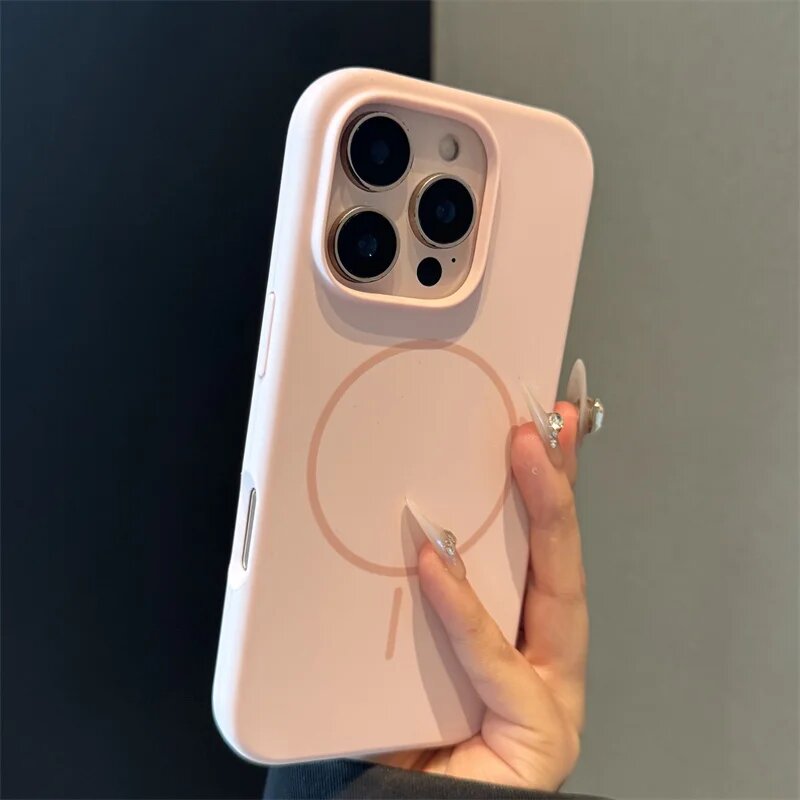 Оригинальный жидкий силиконовый чехол Magsafe для iPhone 16, 16E, 15 Розовый, Pink, For iPhone 15