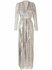 Платье Badgley Mischka, размер 2 US, серебряный