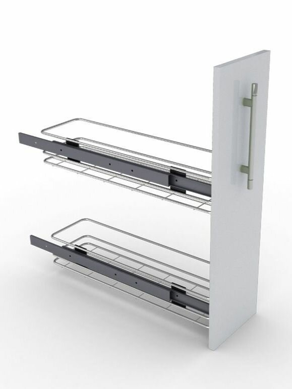 Бутылочница столплит ALBA PTJ0091 двухуровневая, металл, 11х48,5х47 см