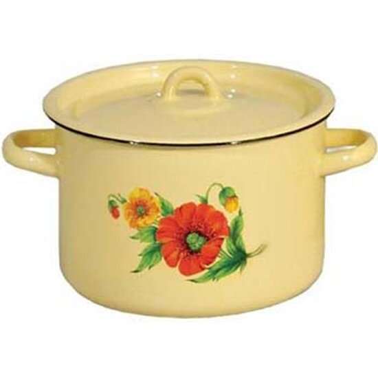 Кастрюля Стальэмаль 1.5 л, эмалированная сталь, в ассортименте (1с15я/1 , 1с15с/1)