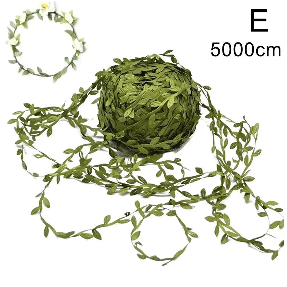 Искусственная лента с листьями 16,4/32,8/65,6/98,4/164/328/656 футов 164ft