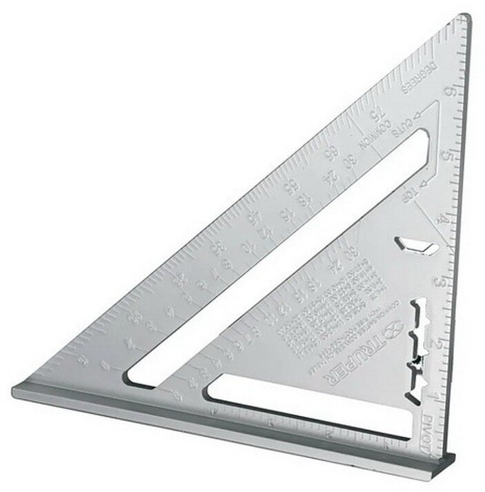 Угольник строительный TRUPER / Трупер Свенсона многофункциональный, из алюминия, серый, размер 350мм / инструменты