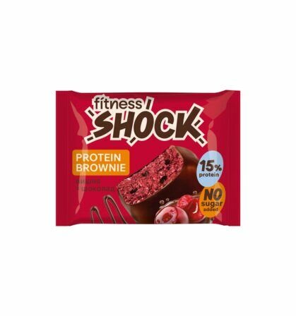 FitnesShock Protein Brownie Брауни протеиновый (50 г) вкус - вишня-шоколад