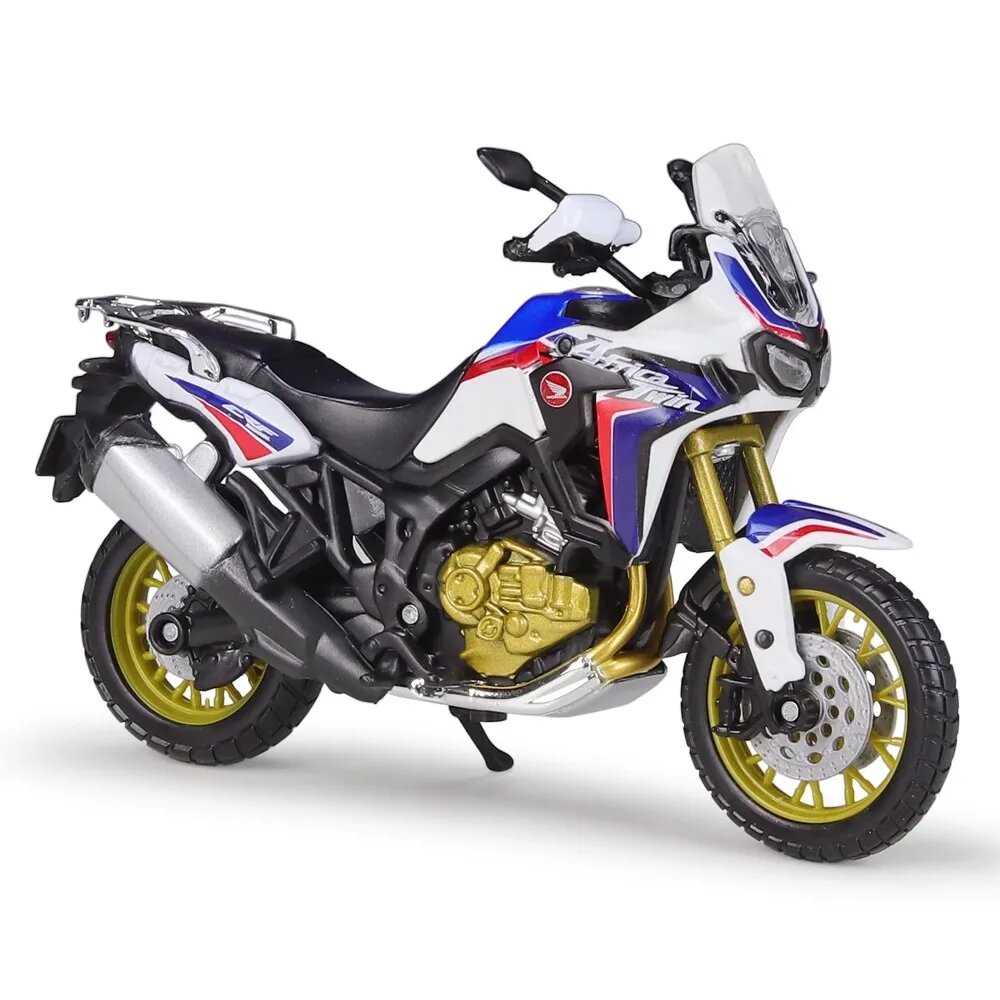 MAISTO 1:18 Honda Africa Twin DCT Красный металлический мотоцикл White Blue (box)