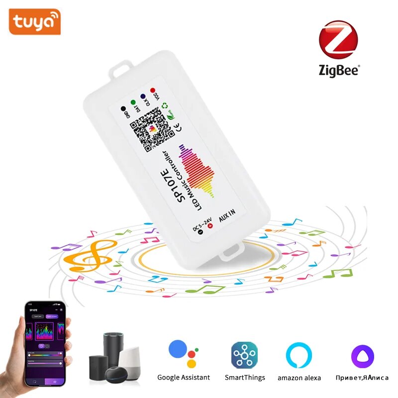 RGB контроллер WS2812b для светодиодов TY-SP107E-Zigbee