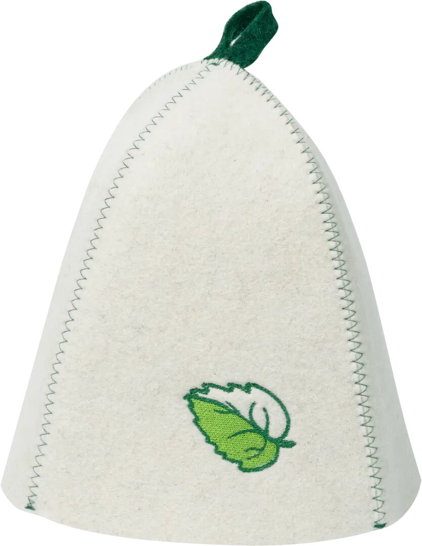 Шапка для бани Невский Банщик Лист с вышивкой фетр