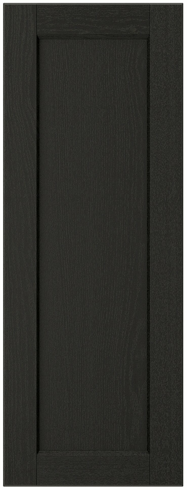 Дверца икеа лерхюттан 30x80 см для кухонного гарнитура, черная морилка