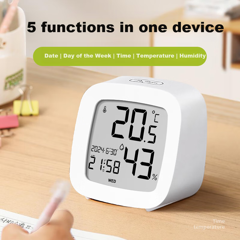 Masewin Indoor Home Precision Thermometer Hygrometer Baby Room Multifunctional Electronic Digital Temperature Display 2205 Black