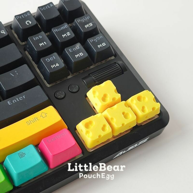 Кейкапы для клавиатуры Сырные: 4 шт, Том и Джерри