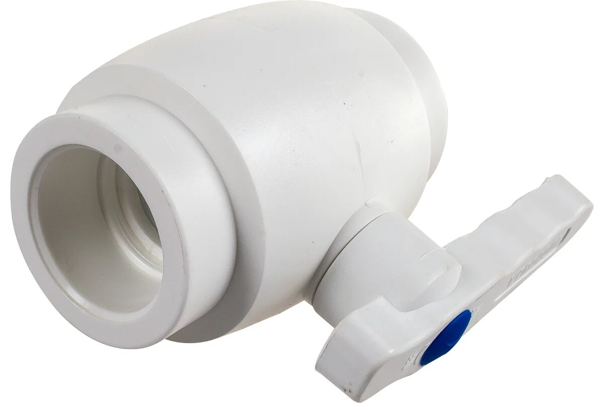Полнопроходной шаровой кран PRO AQUA PP-R белый d-40 мм PA40014
