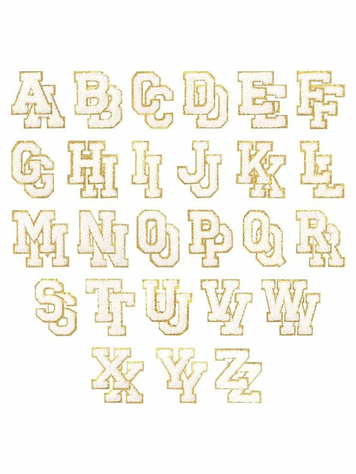 Нашивки с буквами A-Z для декора