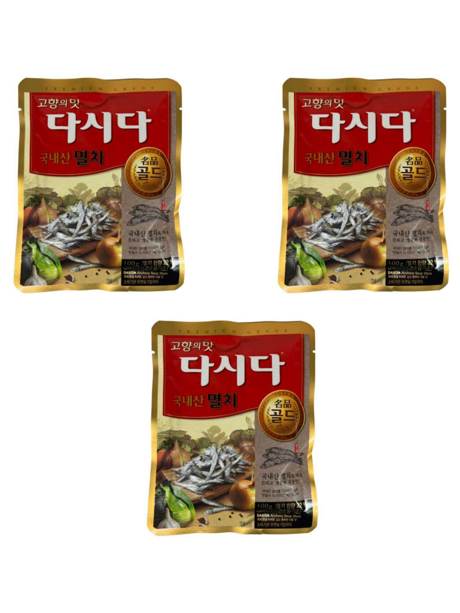 Приправа Дашида CJ Cheiljedang со вкусом анчоуса, 100 г, 3 шт