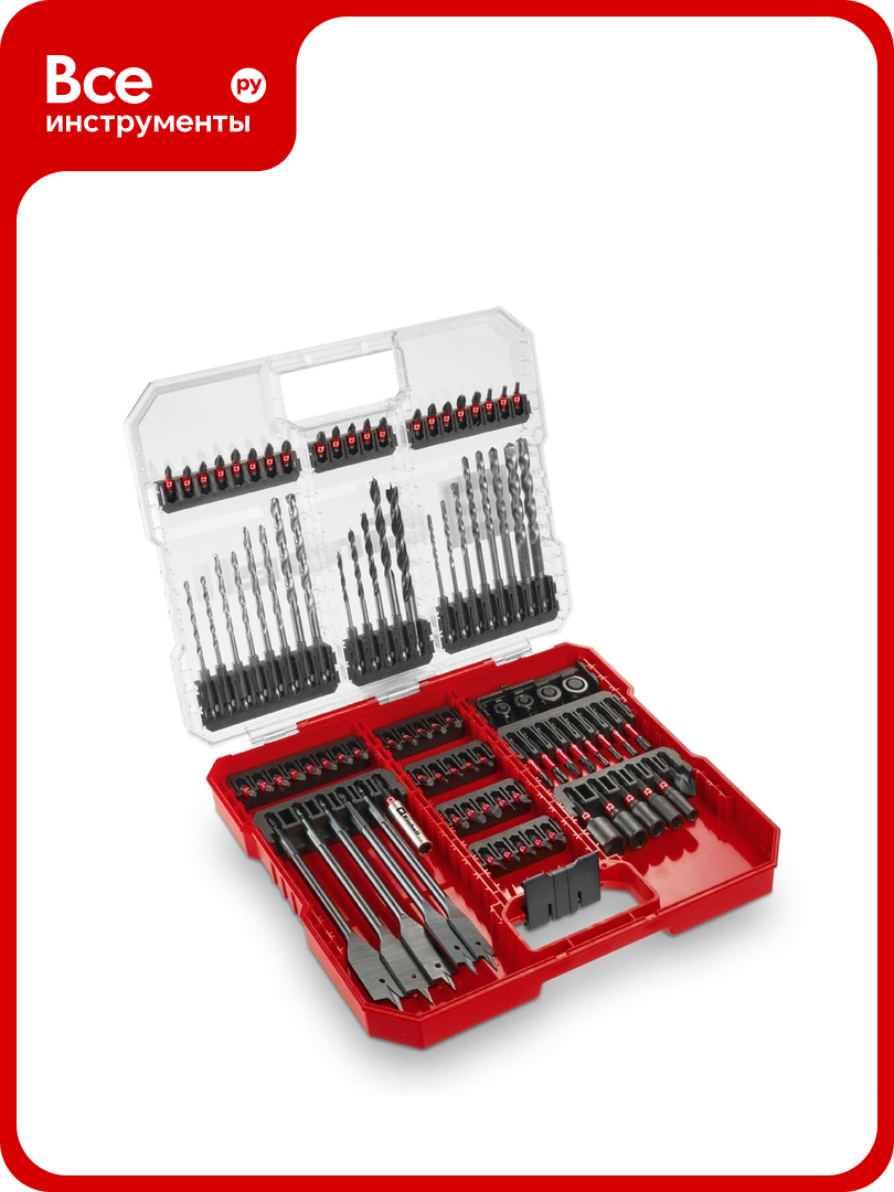 Набор бит и сверл 95 предметов, XL-CASE, ударопрочные Einhell 108798