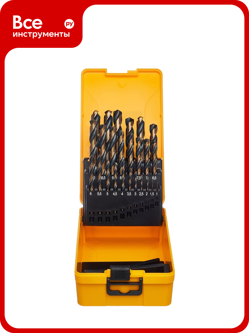 Набор сверл по металлу 25 предметов, 1-13 мм, HSS-G Inforce 11-01-705, профессионального или частного