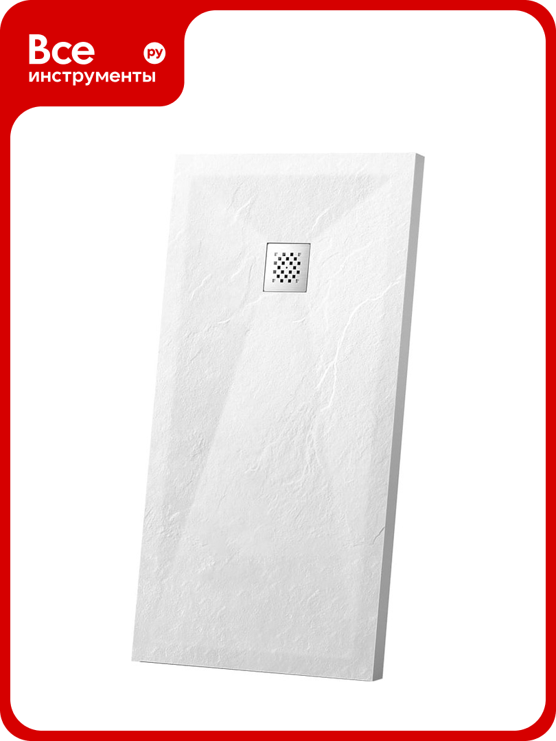 Поддон для душа VINCEA из искусственного камня, 1200x800x25, белый матовый