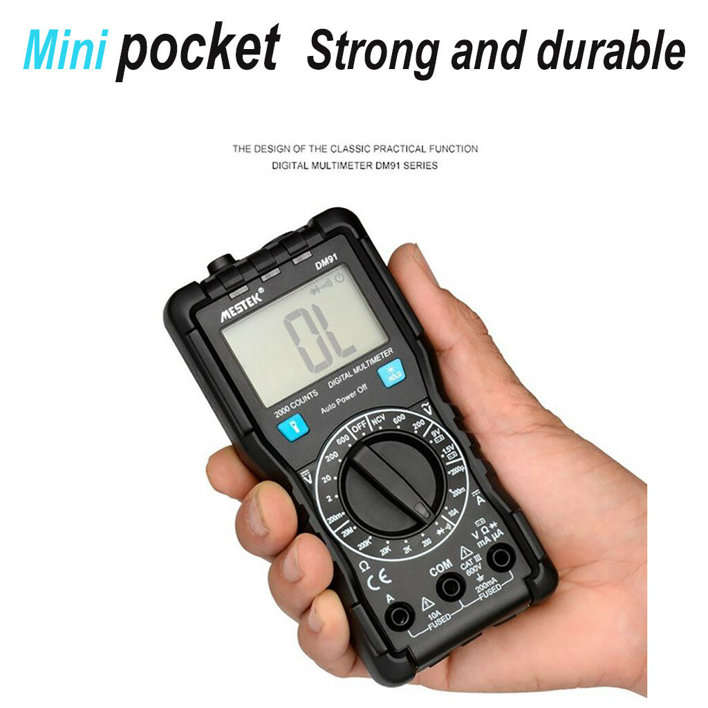 MESTEK Высокоточный многофункциональный мультиметр с автоматическим выбором диапазона и цифровым дисплеем