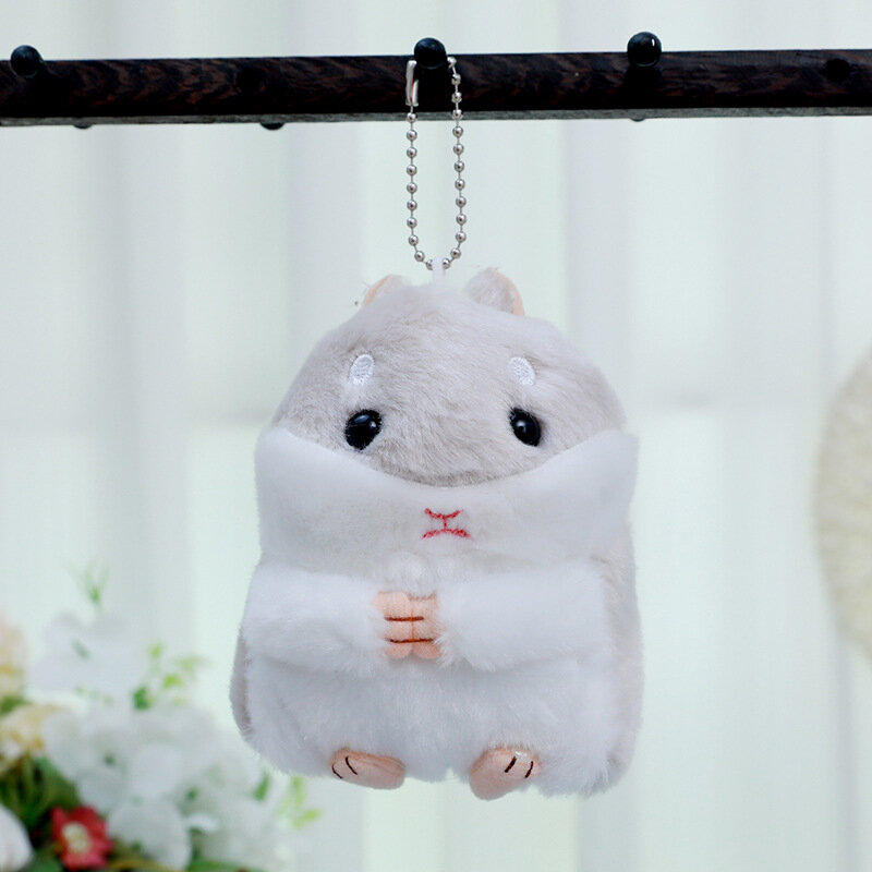 Плюшевый хомяк-брелок-подвеска 10-15 см милый зверек для детей подарок