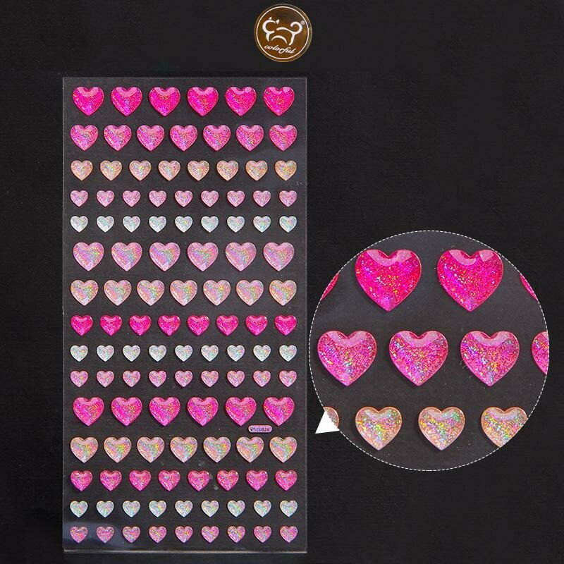 Красочные прозрачные хрустальные эпоксидные декоративные наклейки для творчества, скрапбукинга и украшения подарков, стеклянный блеск, DIY-аксессуары