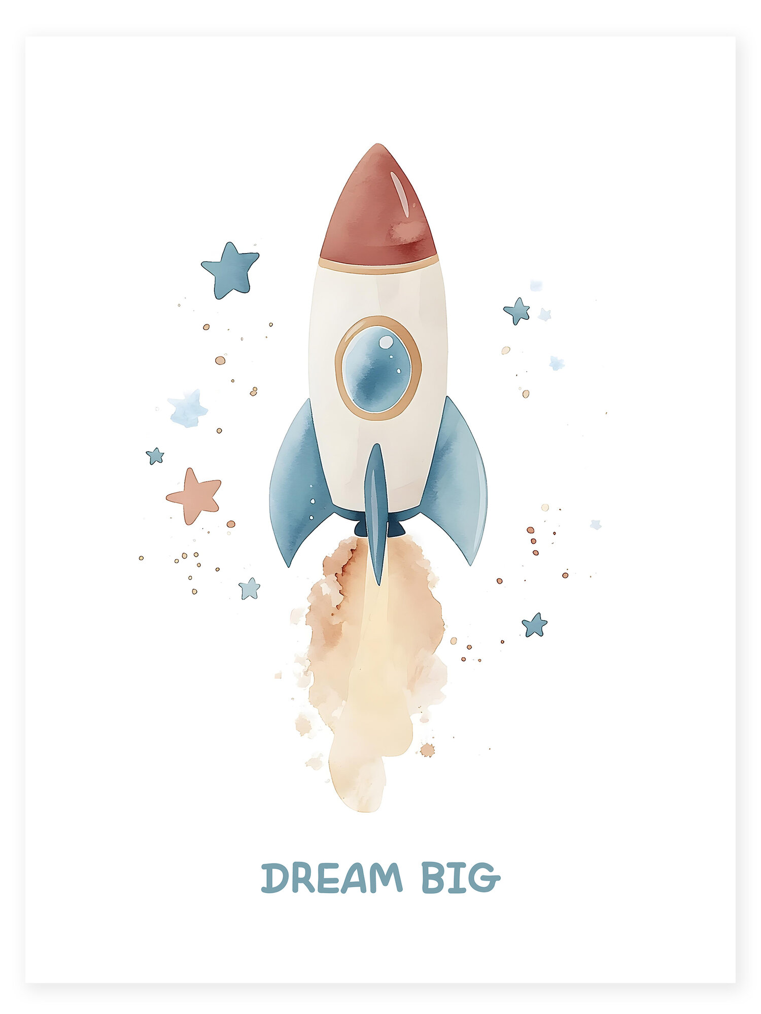 Постер Posterpoint "КОСМИЧЕСКАЯ РАКЕТА", цифровая печать, бумага 200 г/м², матовый, без рамы