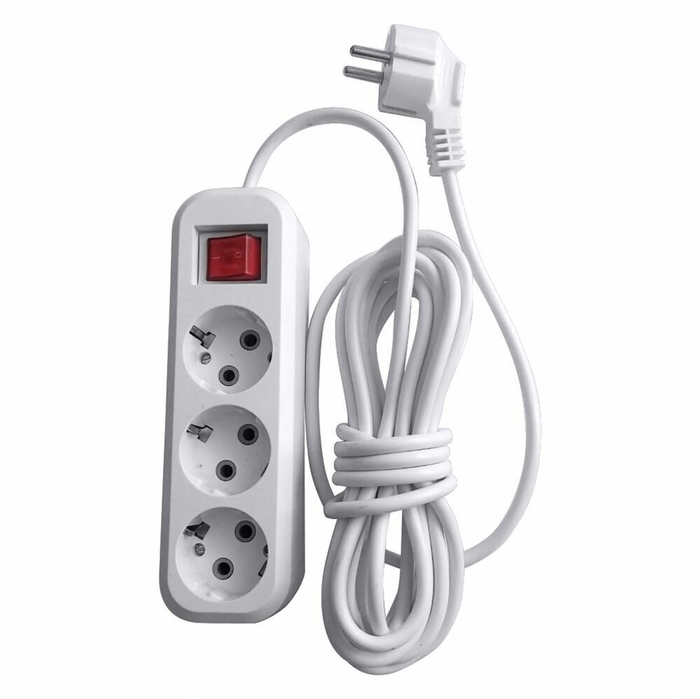 Удлинитель Stekker Home HM03-31-10 трехместный с выключателем и заземлением 10 м 250V 10А, арт. 39522