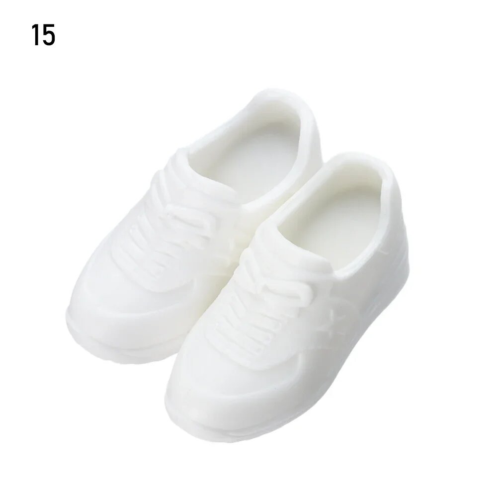 Кукольная обувь пластиковая разноцветная 1 пара Белый, 15