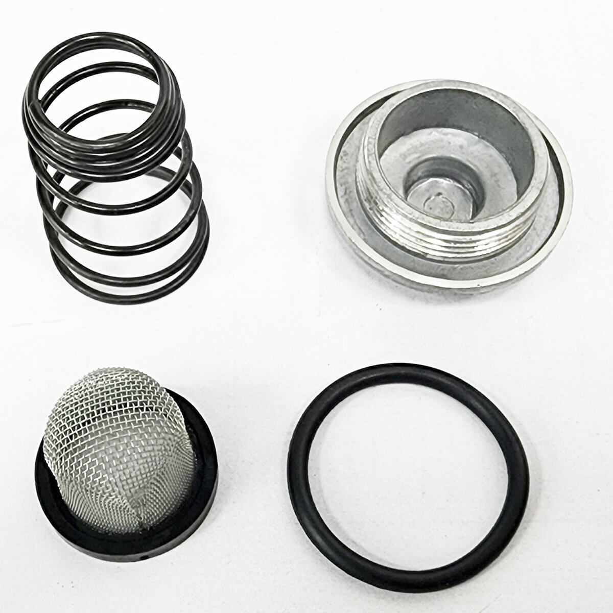 Сливная крышка (крышка масляного фильтра) сетка, пружина, кольцо GY6 139QMB, 152QMI,157QMJ 17100103