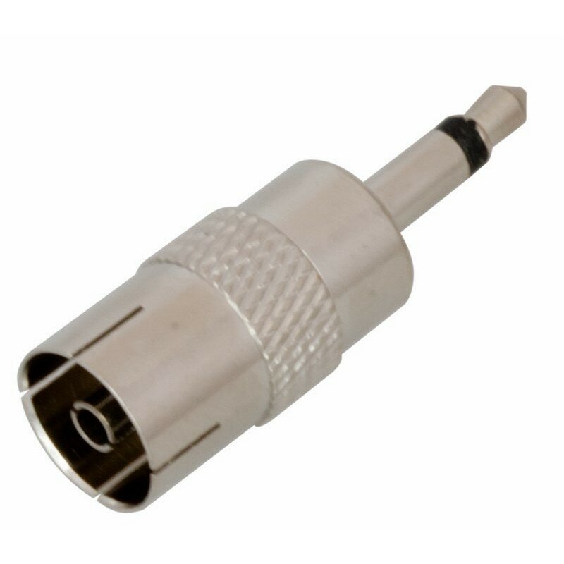 Переходник Rexant, штекер mono 3.5 мм - гнездо, никелированый сплав меди TV {05-2304} (1 шт)