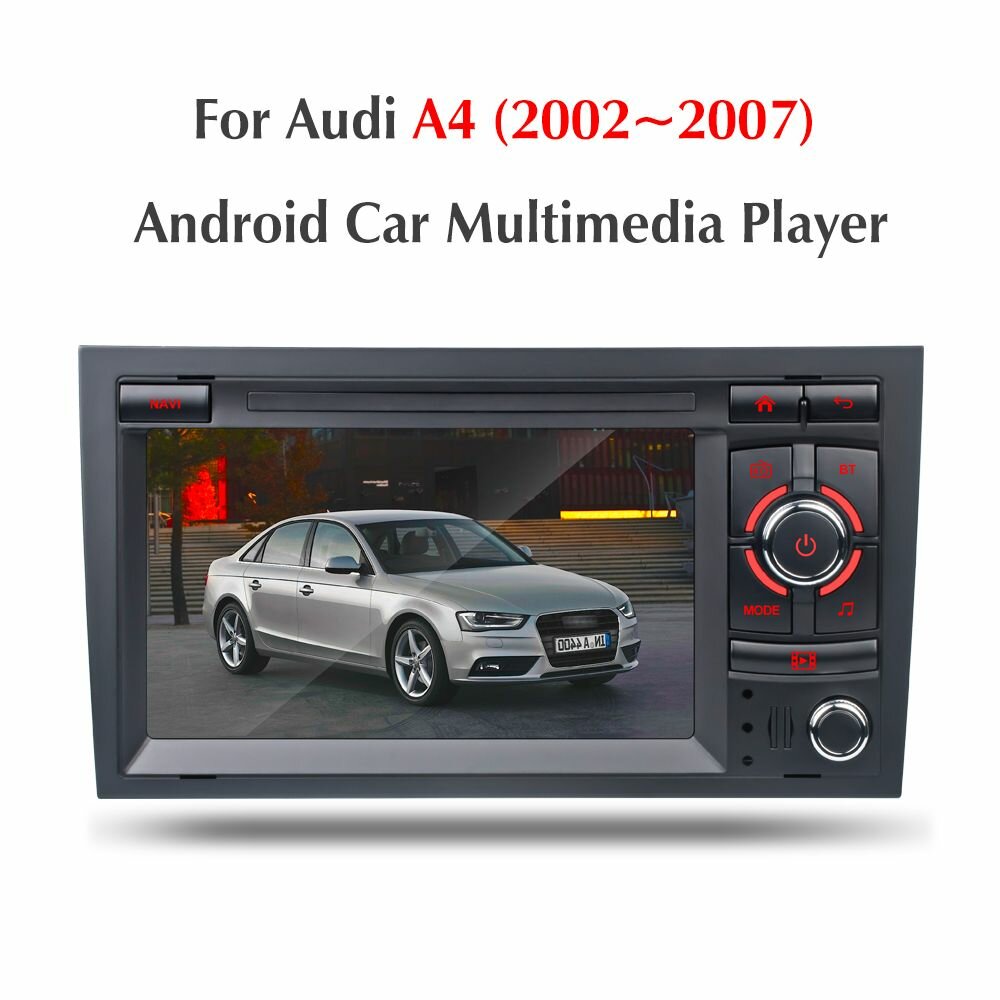 Магнитола общая на Андроид для ауди А4 B6 B7 2001-2009 2 din головное устройство