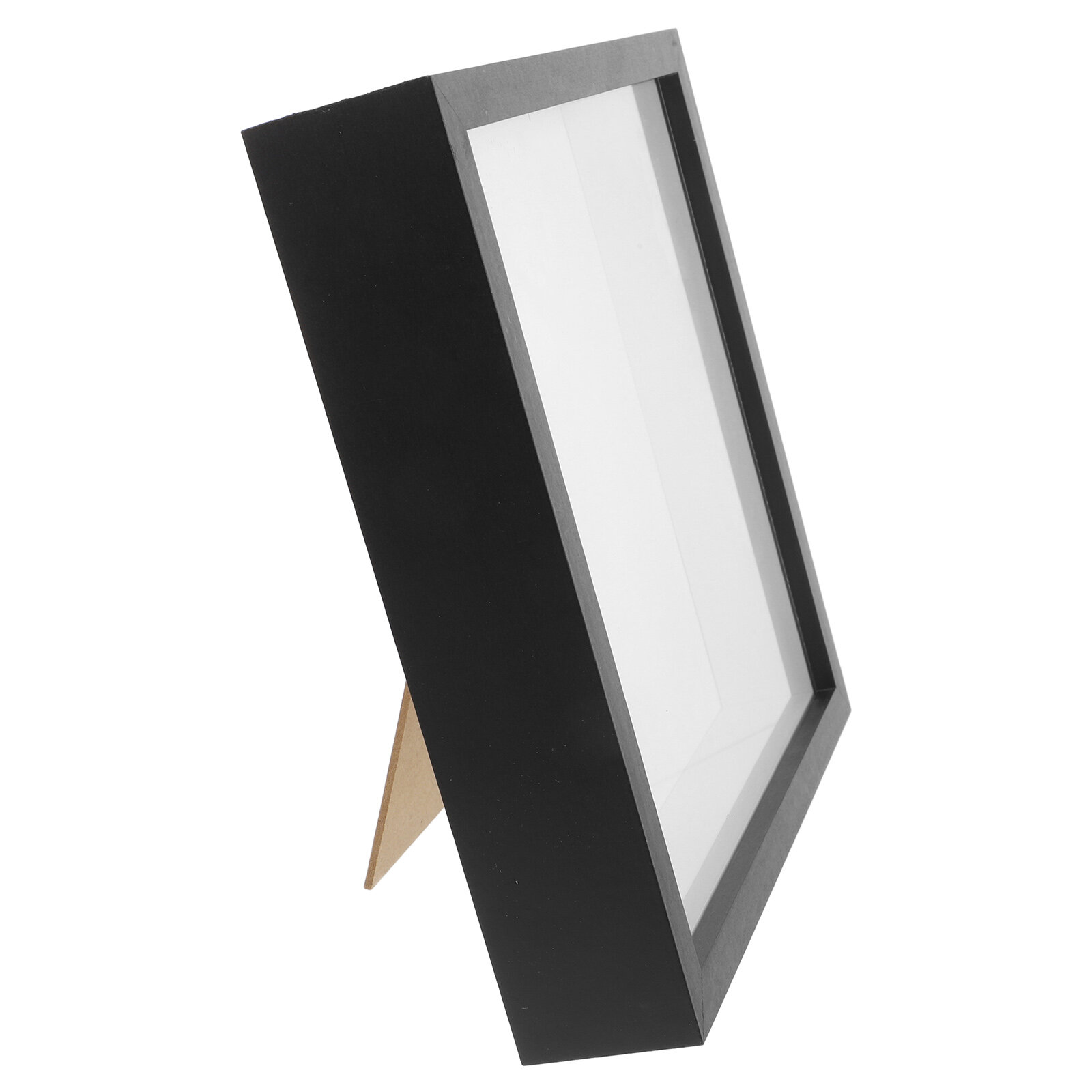 Деревянный Теневой Короб для Хранения Воспоминаний, Квадратная Форма, Черный Цвет, 21.80X21.80X4.30 См