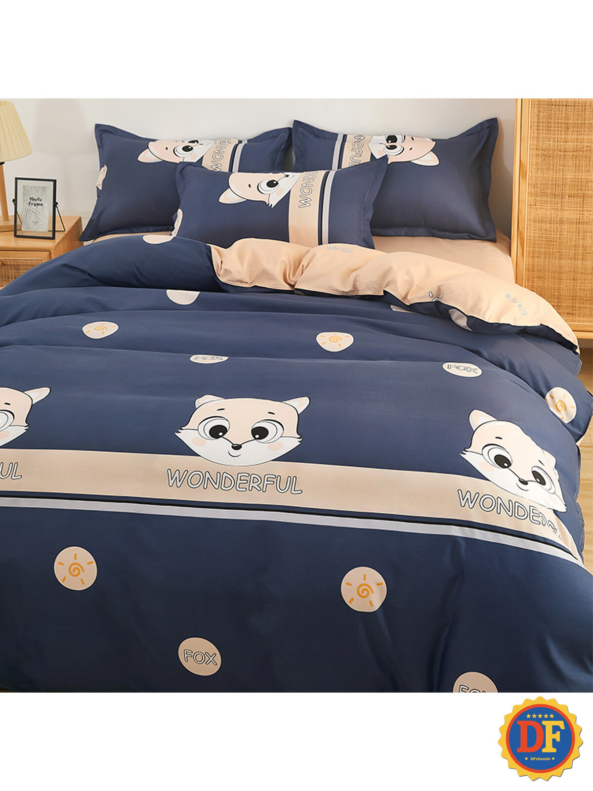 Постельное белье "Веселые котики", 1 спальный комплект, 100 % полиэстер, антипиллинговая, кровать шириной 1,2 метра