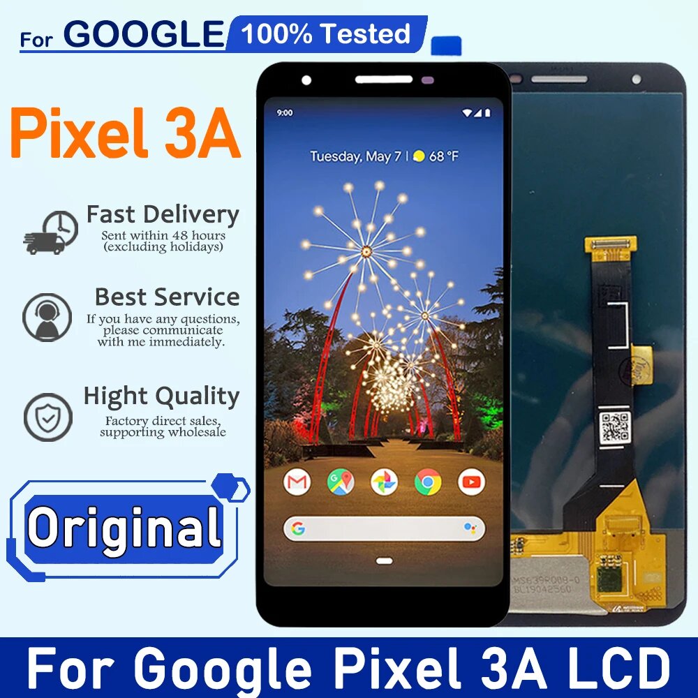 5,6-дюймовый AMOLED для Google Pixel 3A, ЖК-дисплей, сенсорный экран с дигитайзером для Google Pixel 3A, замена OLED без мертвых пикселей