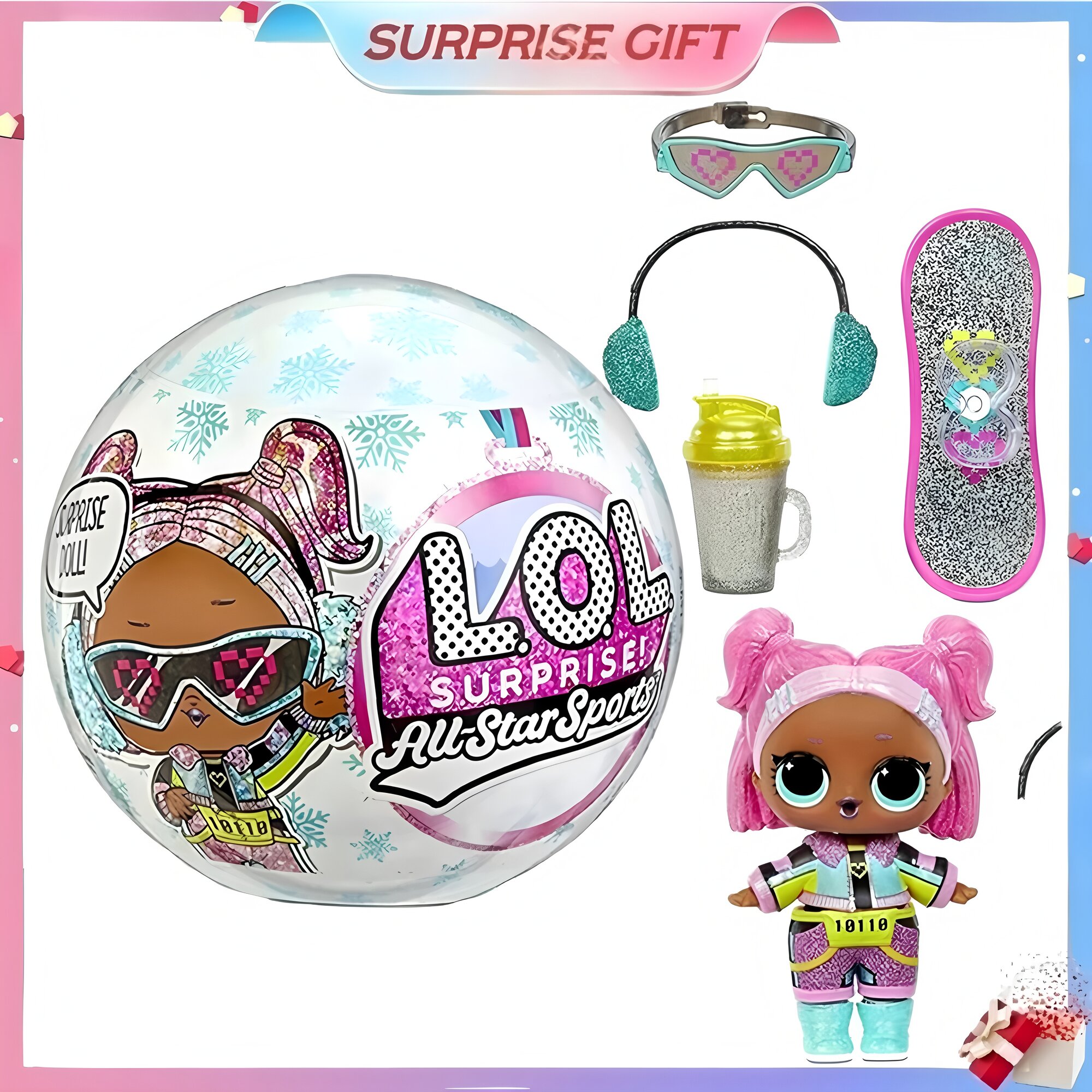 Кукла L.O.L. Surprise! All-Star Sports Series 5 Winter Games (Snow Cap), кукла лол зимняя серия