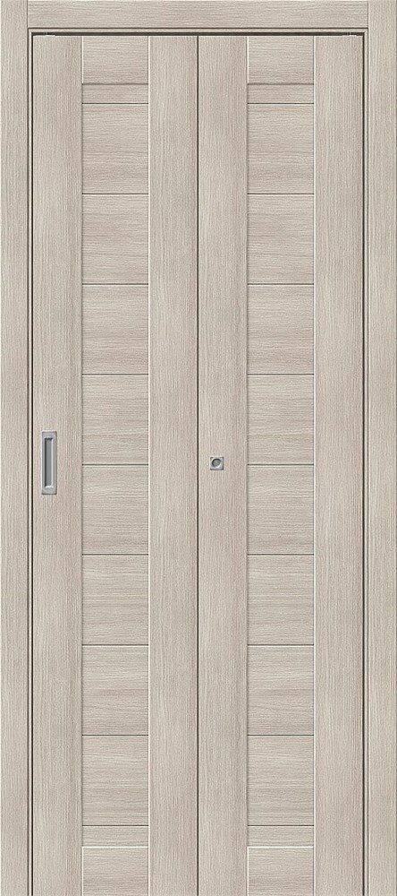 BRAVO Межкомнатная складная дверь 200*40 два ДП, Браво-21, Cappuccino Melinga , Эко Шпон 200*40 Cappuccino Melinga