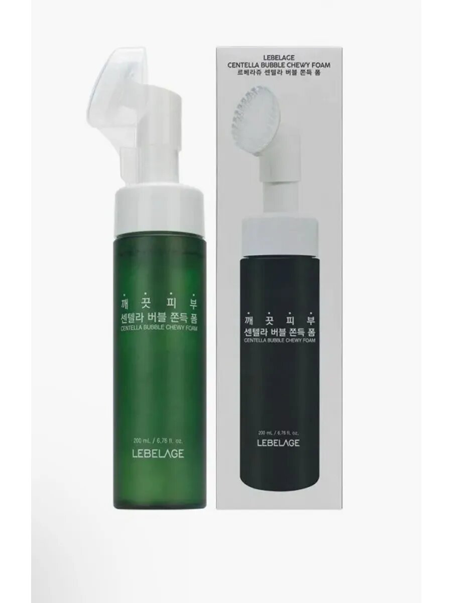 Очищающая пенка Lebelage Centella Bubble Chewy Foam, для всех типов кожи, 200 мл