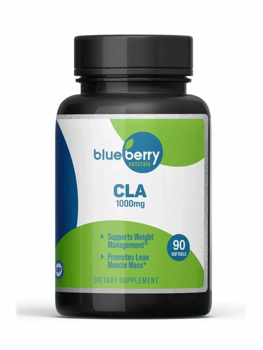 Жиросжигатель "BLUEBERRY NATURALS", для похудения, в капсулах, 90 штук, без вкуса